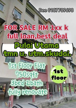 Taman Pulai Utama UTM Taman Universiti Skudai Flat 750sqft med low cost ...