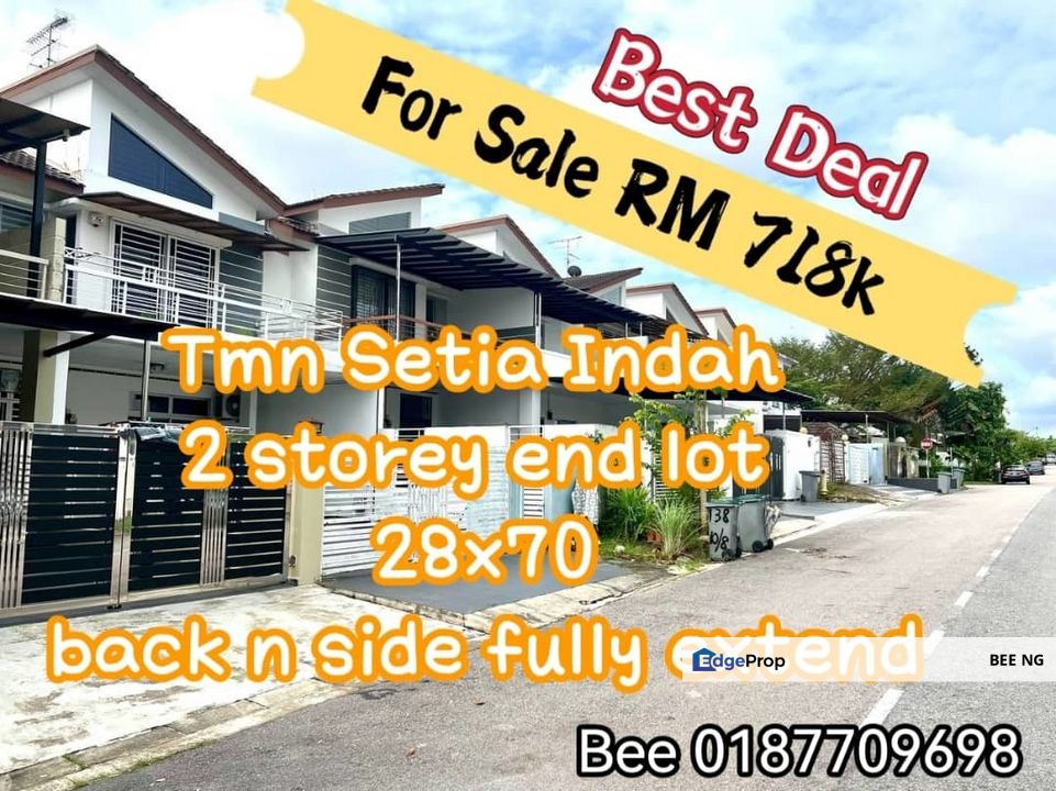 Taman Setia Indah Jalan Indah 10 Double Storey 28x70 end lot bank and ...