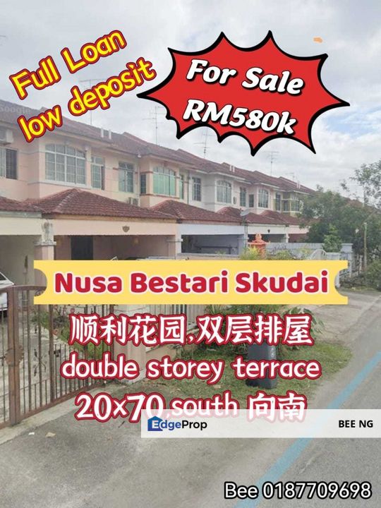 Taman Nusa Bestari 2 Skudai Double Storey 20x70 full loan cash out best ...