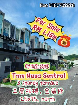 Taman Nusa Sentral 3 Storey Terrace 25x75 Fashion Renovated Super Value ...