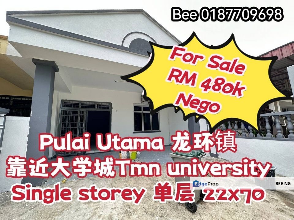 Taman Pulai Utama Single Storey 22x70 Hot Locate Near Shop for Sale ...