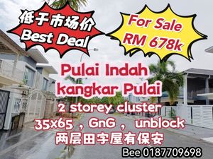 Pulai Indah Kangkar Pulai 2 storey cluster good condition unblock Best ...