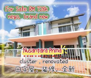 Nusantara Prima 2 Storey Cluster Brand New Renovated Full Loan for Sale ...