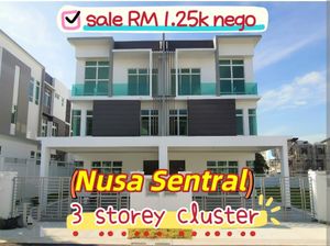 Taman Nusa Sentral Iskandar Puteri 3 Storey Cluster Renovated SUPER ...