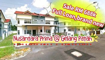 Taman Nusantara Prima Gelang Patah 2 storey cluster 34x70 Brand New for ...