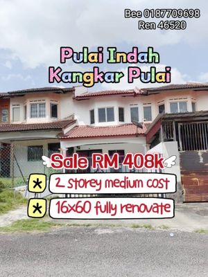 Pulai Indah Kangkar Pulai 2 Storey Med Low Cost Fully Renovated for ...