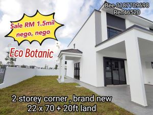 Residensi Botani Eco Botanic Brand New Big Corner 2 Storey Terrace With ...