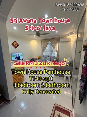 Sri Awana Townhouse @ Selesa Jaya AA Condition Full Loan for Sale ...