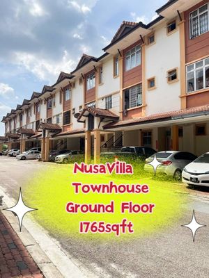 Nusavilla Townhouse @ Taman Nusa Bestari GROUND FLOOR for Sale @RM498 ...