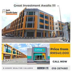 IPOH SOUTH GATES NEW SHOPLOTS FOR SALE for Sale @RM560,000 By ANDREW ...