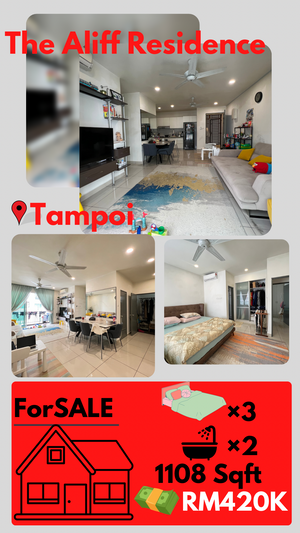 The Aliff Residence 3 Bedroom For SALE, Tampoi for Sale @RM420,000 By ...