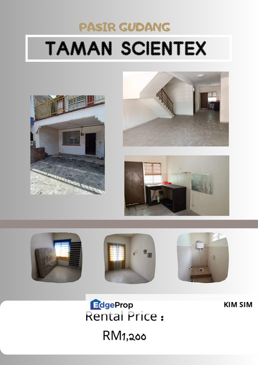 Taman Scientex, Pasir Gudang, 2-Sty Terrace House for Rental @RM1,200 ...