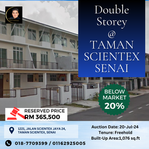 Taman Scientex Jaya, Senai - Double Storey House with Mezzanine Floor ...