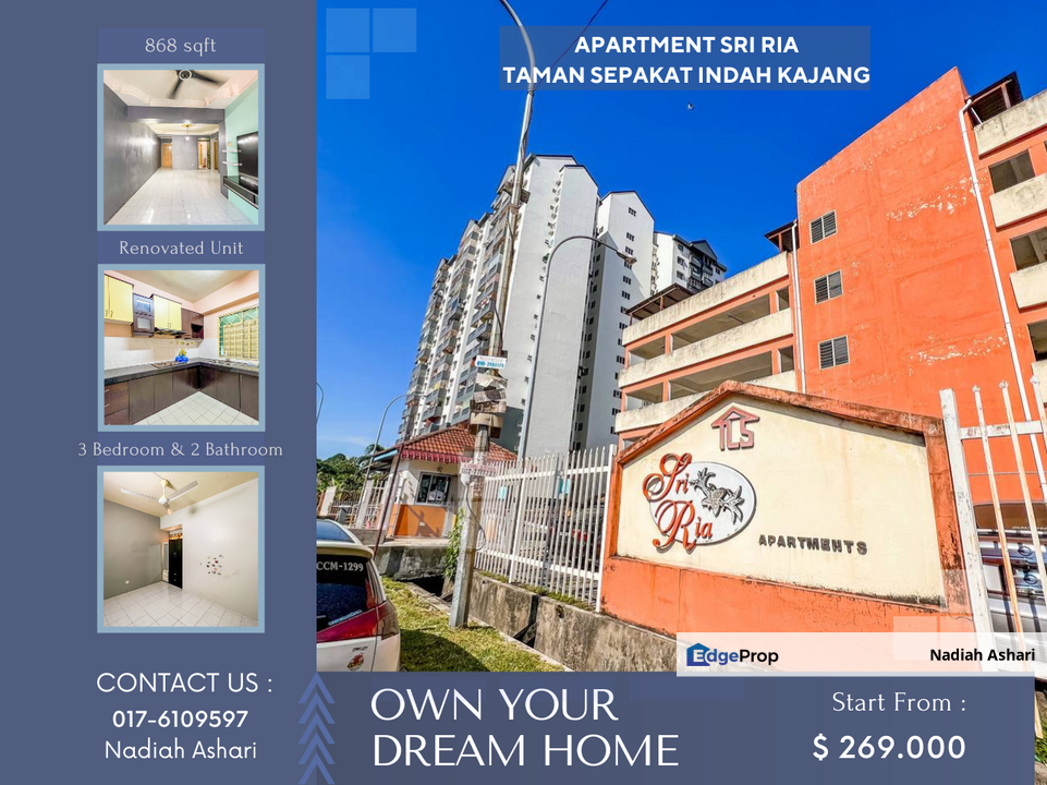 RENOVATED UNIT DAN FLEXIBLE BOOKING SRI RIA APARTMENT TAMAN SEPAKAT ...