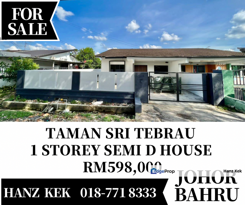 Taman Sri Tebrau 1 Storey Semi D House for Sale @RM598,000 By Hanz Kek ...