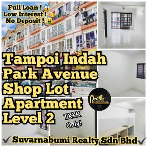 TAMPOI INDAH PARK AVENUE SHOPLOT APT FULL LOAN JB for Sale @RM188,000 ...