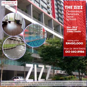 The Zizz middle floor availble to move in for Sale @RM430,000 By ZAITON ...