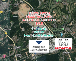 Pegoh Hicom Industrial Park Vacant Land Near Honda For Sale for Sale ...