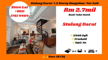 Stulang Darat/ 1.5 Storey Bungalow/ For Sale for Sale @RM2,700,000 By ...