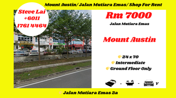 Mount Austin/ Jalan Mutiara Emas/ Shop For Rent for Rental @RM7,000 By ...