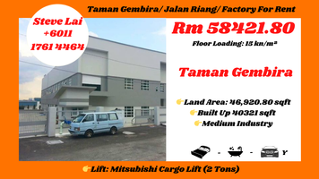 Taman Gembira/ Jalan Riang/ Factory For Rent for Rental @RM58,422 By ...