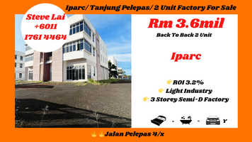 Iparc/ Tanjung Pelepas/ 2 Unit Factory For Sale for Sale @RM3,600,000 ...