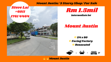 Mount Austin/ 3 Storey Shop/ For Sale for Sale @RM1,500,000 By STEVE ...