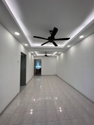 Fully renovated kitchen cabinet plaster ceiling security door house ...