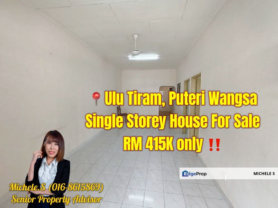 Ulu Tiram Puteri Wangsa Single Storey House For Sale for Sale @RM415 ...