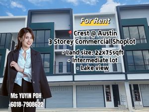 Crest @ Austin 3 Storey Commercial Shoplot for Rent for Rental @RM13 ...