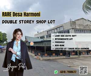 Rare Desa Harmoni Double Storey Shoplot for Sale @RM560,000 By YUYIN ...