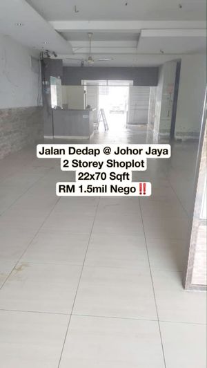 Taman Johor Jaya , 2 Storey Shoplot , Jalan Dedap for Sale @RM1,500,000 ...