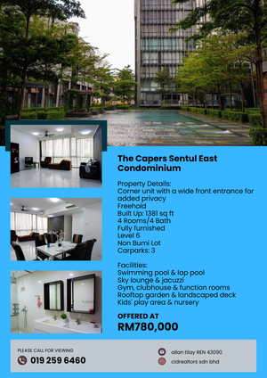 The Capers Sentul East Condominium for Sale @RM780,000 By ALLAN TILAY | EdgeProp.my