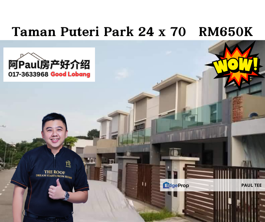 Taman Puteri Park Puteri Wangsa Double Storey terrace for Sale 24x70 ...