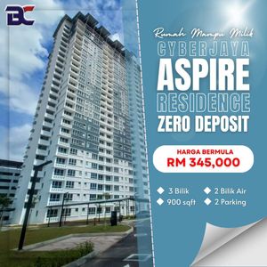 Cyberjaya Aspire Residence zero deposit for Sale @RM345,000 By Zamir ...