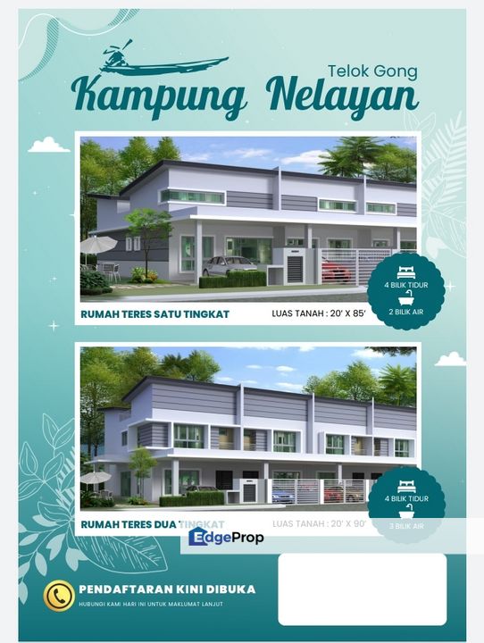 TERES SETINGKAT & TERES 2 TINGKAT KAMPUNG NELAYAN TELOK GONG for Sale ...
