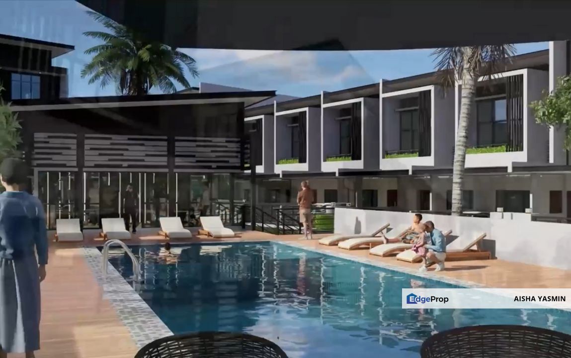 MELROSE Residence DOUBLE STOREY with Swimming Pool at Riveria Kuching Samarahan Expressway for ...