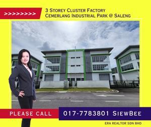3 Storey Cluster Factory @ Cemerlang Industrial Park Saleng for Rental ...