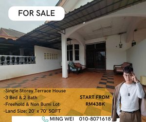 Taman Teratai Single Storey Terrace 3 Bedrooms 2 Bathrooms for Sale for ...