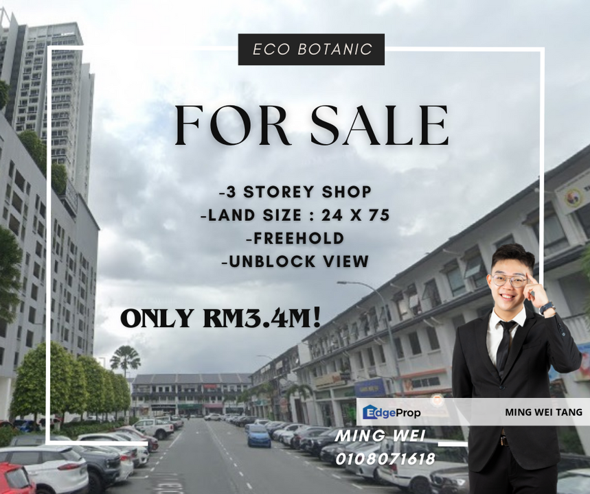 Eco Botanic 3 Storey Shop Unblock View For Sale for Sale @RM3,400,000 ...