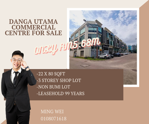 Danga Utama Commercial Centre 3 Storey Shop Lot for Sale for Sale @RM5 ...