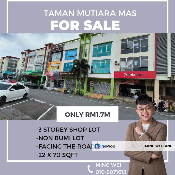 Taman Mutiara Mas 3 Storey Shop Lot for Sale for Sale @RM1,700,000 By ...