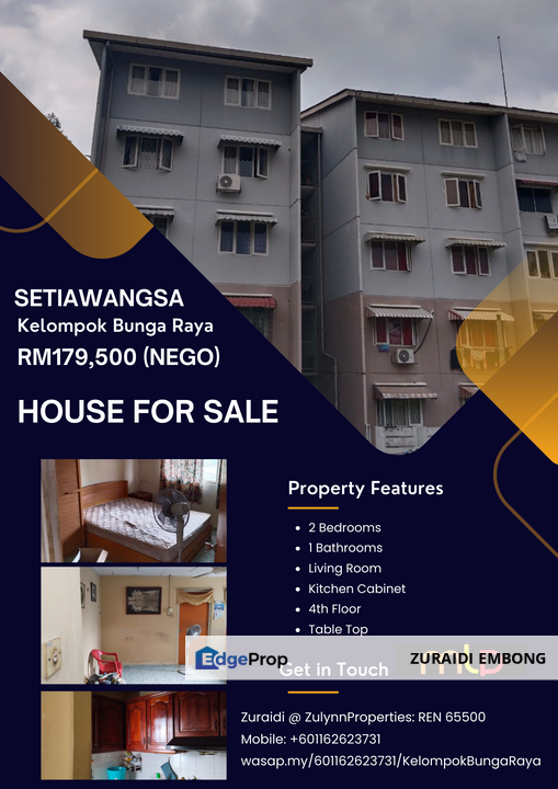 Lokasi Strategik Rumah Flat Kelompok Bunga Raya, Setiawangsa Keramat ...