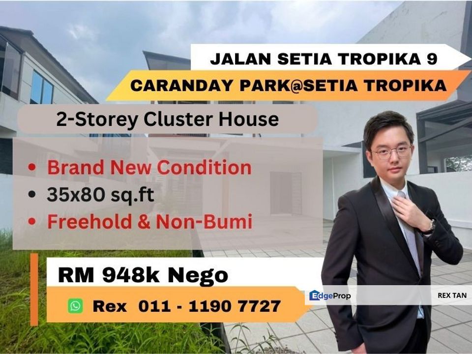 35x80 Setia Tropika 9 @ Caranday Park Double Storey Cluster House , Johor for Sale @RM948,000 By ...