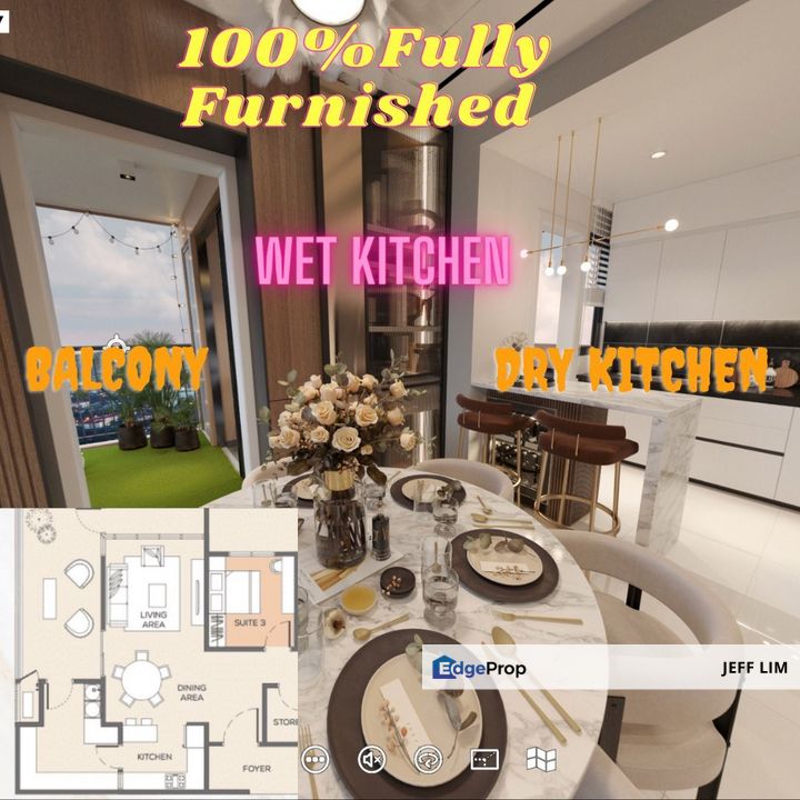 SUPER L-Shaped Balcony - Bukit Jalil Fully furnished Condo for Sale ...