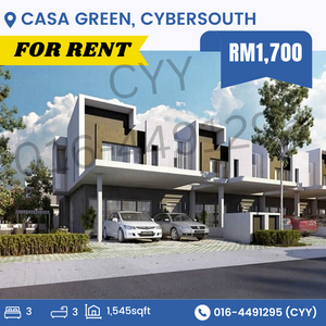 Casa Green @ Cybersouth 2 Storey landed FOR RENT for Rental @RM1,700 By Choo Yun Yao | EdgeProp.my