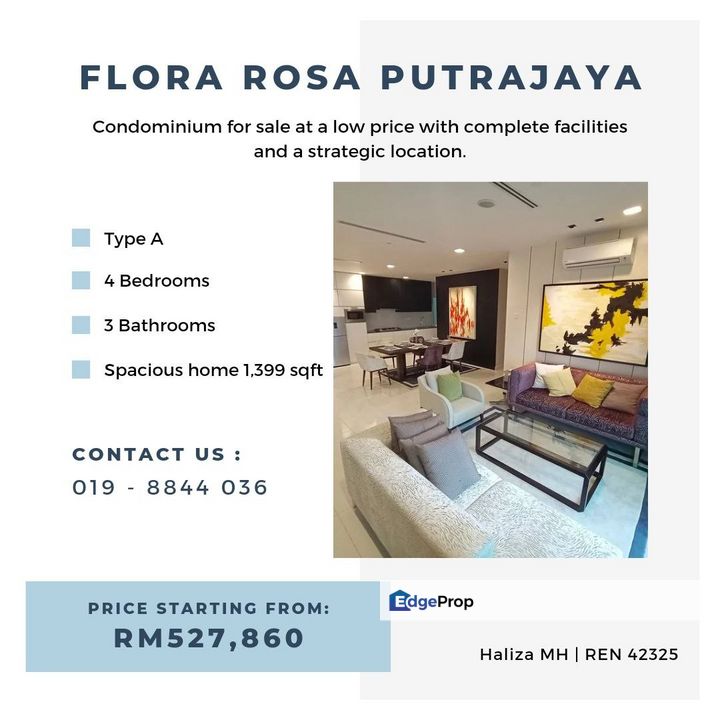 Spacious Unit Flora Rosa Presint 11 Putrajaya for Sale @RM527,860 By HALIZA MOHAMAD HARON ...