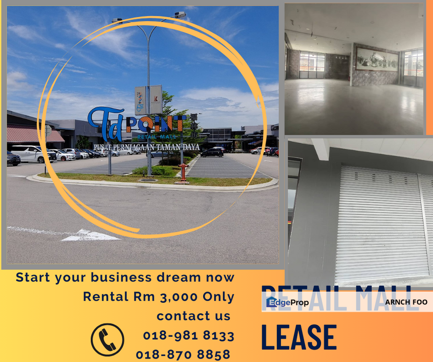 TD Point Retail Mall for Rental @RM3,000 By ARNCH FOO | EdgeProp.my