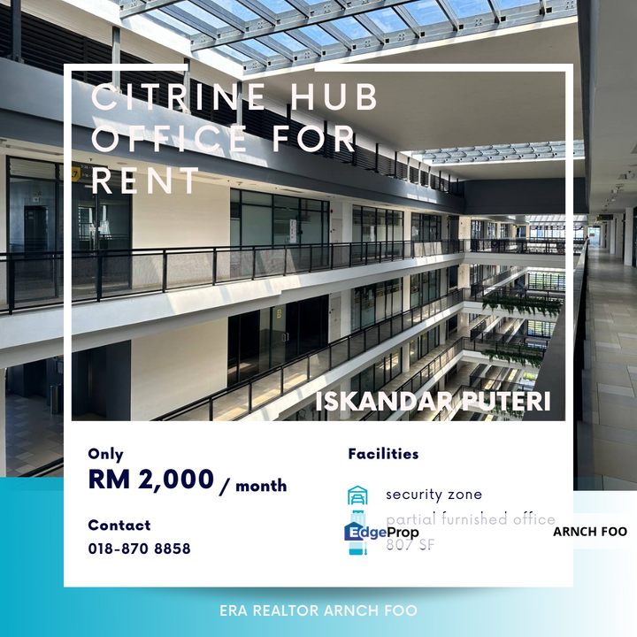 Sunway Citrine Hub Office Space for Rental @RM2,000 By ARNCH FOO ...