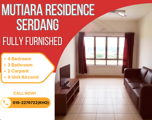 Mutiara Residence FULLY FURNISHED 4 UNIT AC 2 CP for Rental @RM1,800 By ...
